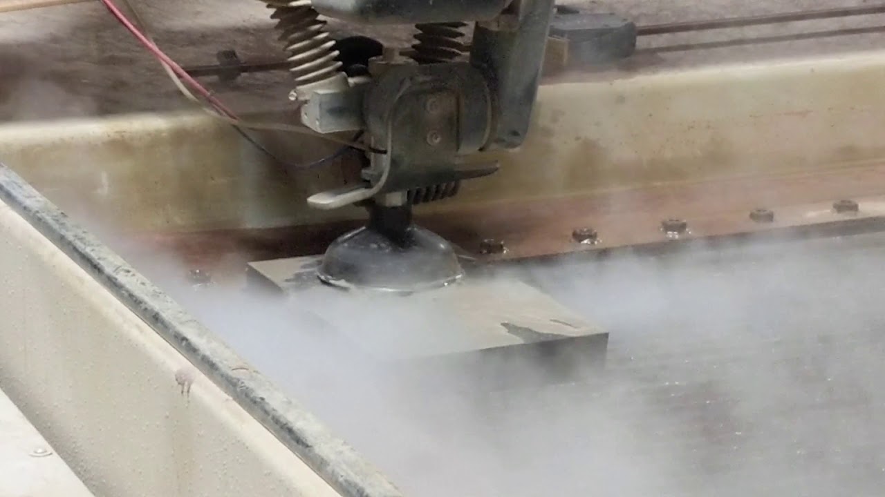 Waterjet Cutting a Hardy Hole in a Stirking Anvil - YouTube