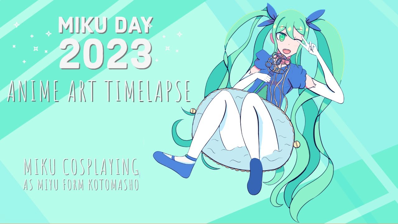 Hatsune Miku | Miku Day 2023 - Anime 2D Art Timelapse - YouTube