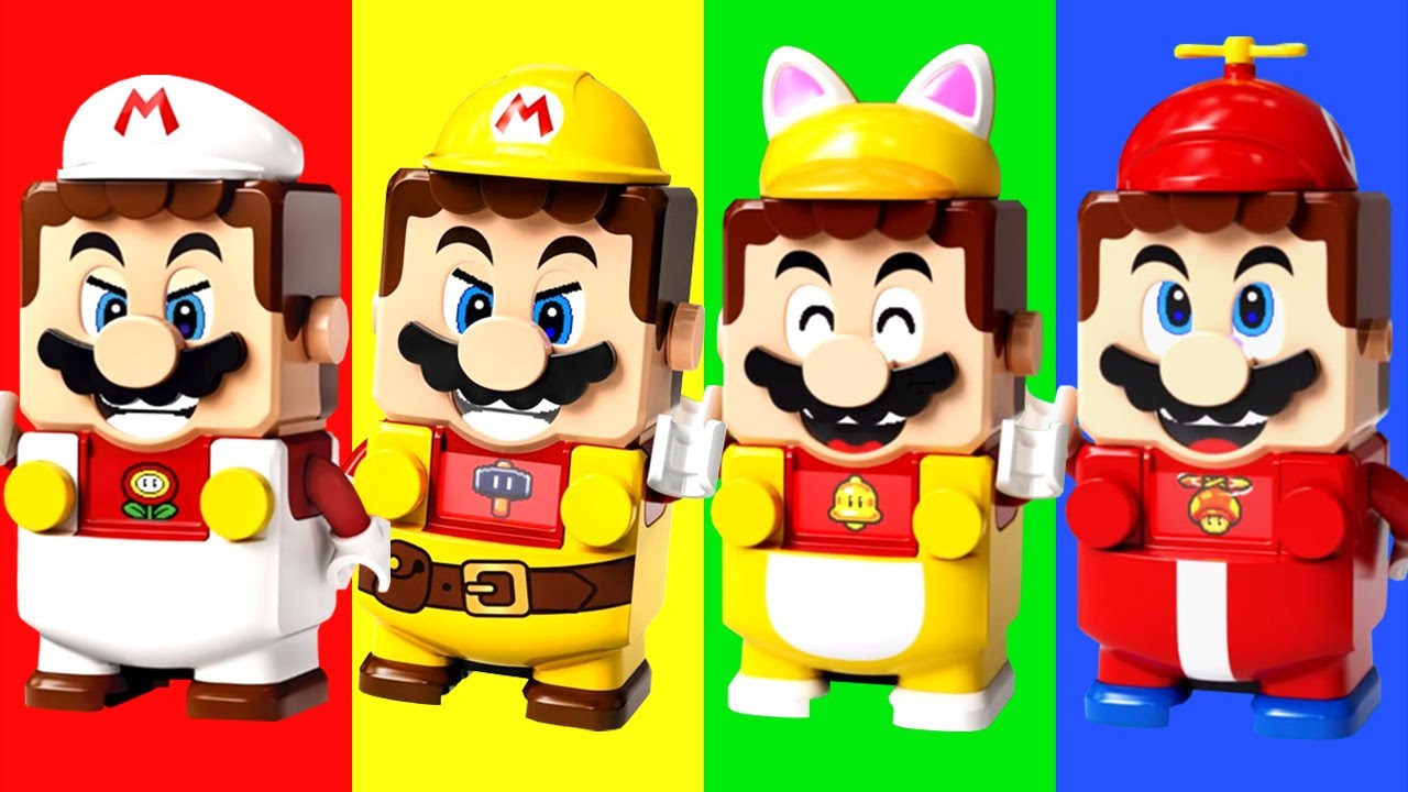 LEGO Super Mario 4 Power-Ups in Super Mario Maker 2 (LEGO vs Game ...