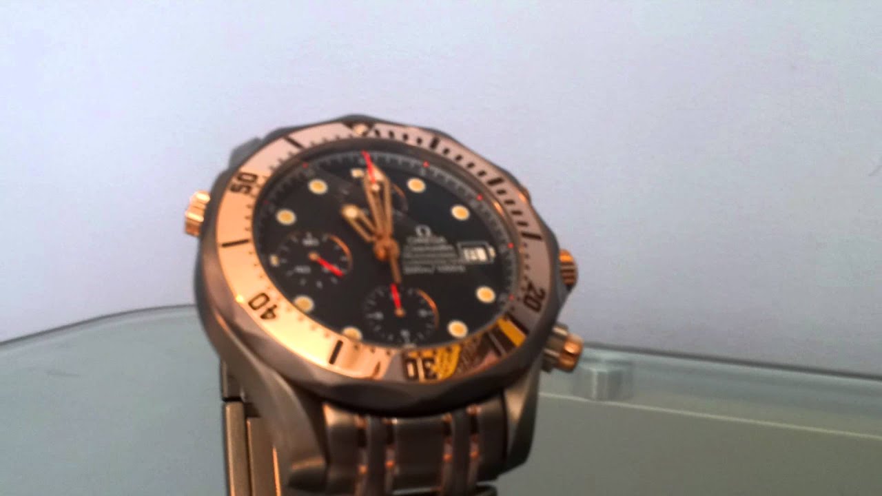 Omega Seamaster 22968000 Rose Gold & Titanium - YouTube