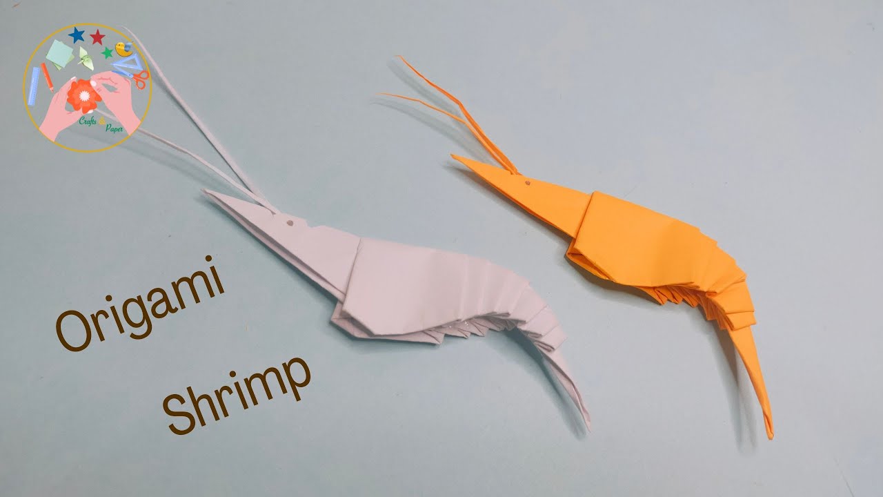 how to make paper shrimp - YouTube