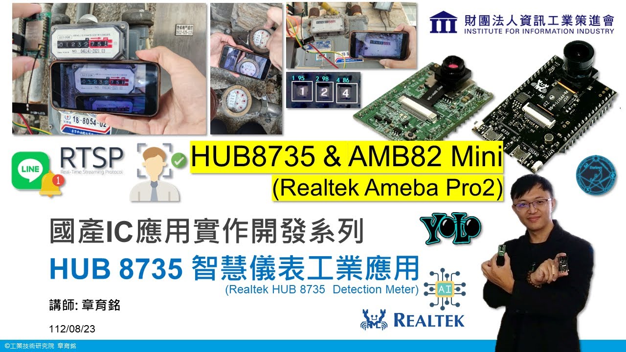 國產瑞昱ic 智慧儀表工業應用AMB82 Mini(Realtek Ameba Pro2) & HUB8735 (Detection ...
