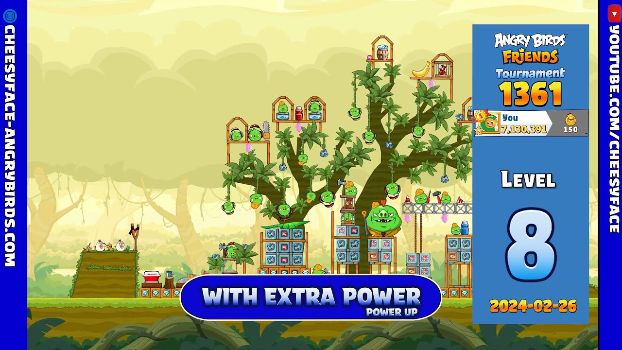HOW TO GET the HIGHEST SCORE POWER-UP for Level 8 in Angry Birds ...