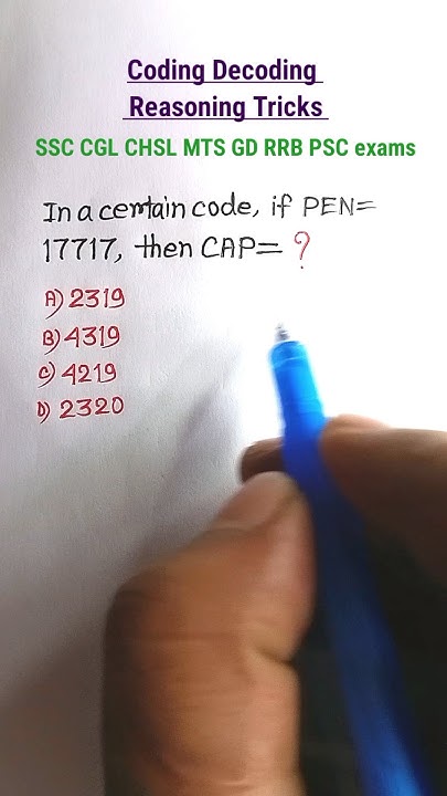 Coding Decoding Coding Decoding Reasoning Tricks Reasoning For Ssc Gd Chsl Mts Wbpsc Youtube