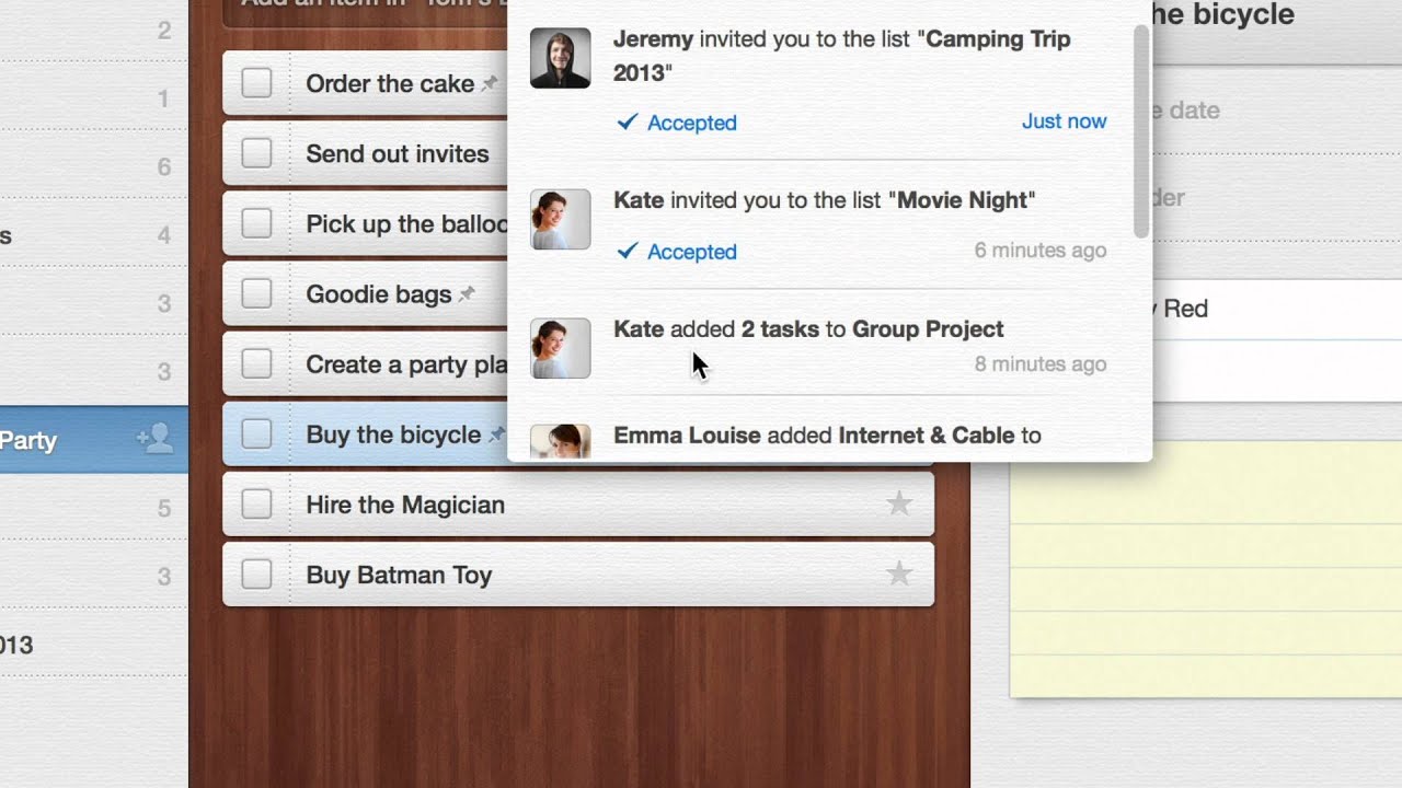 Getting Started with Wunderlist - Activity Center - YouTube