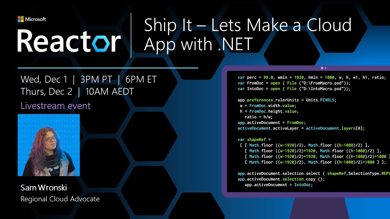 Ship It – Lets Make a Cloud App with .NET - YouTube