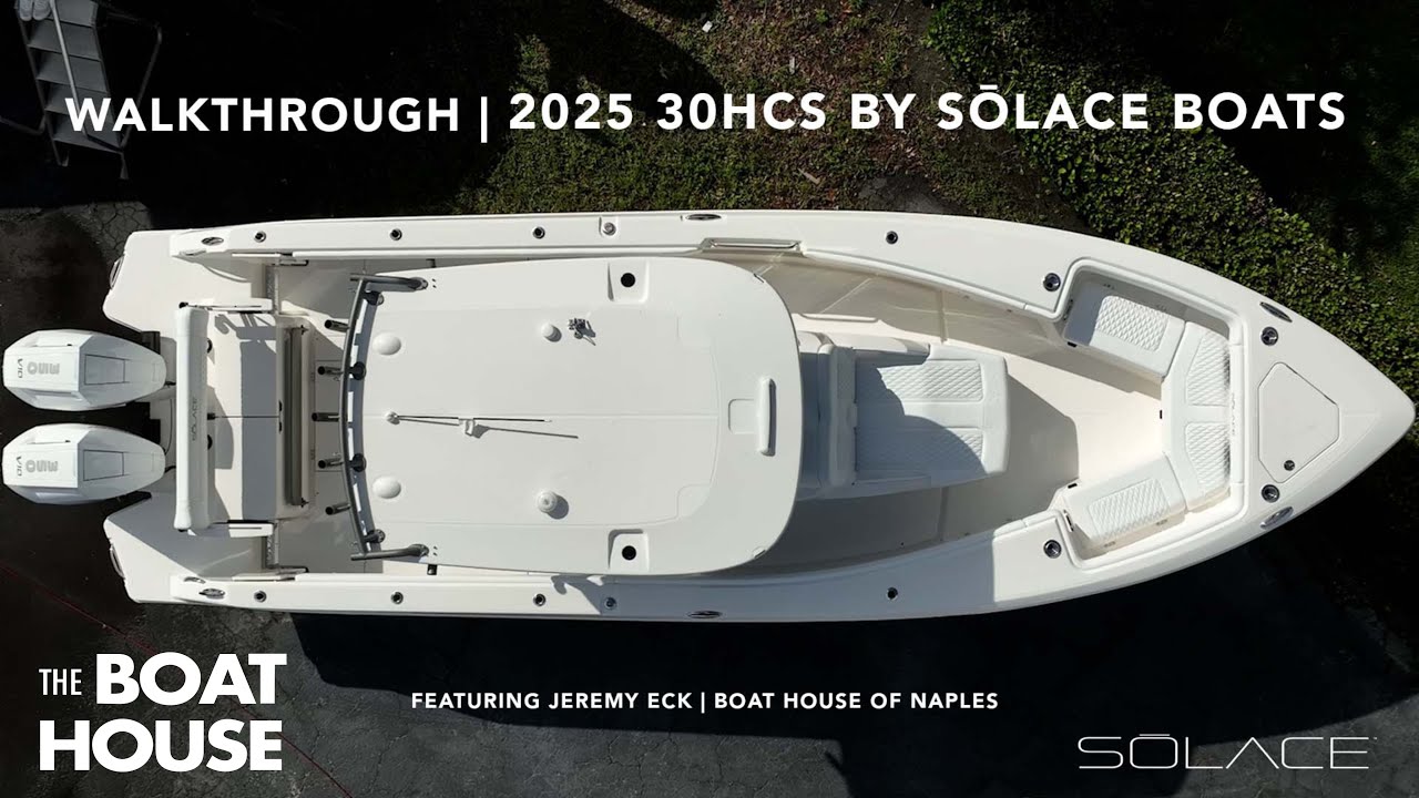 Walkthrough on the 2025 30HCS Sōlace with Jeremy Eck. BoatHouseH2o.com ...