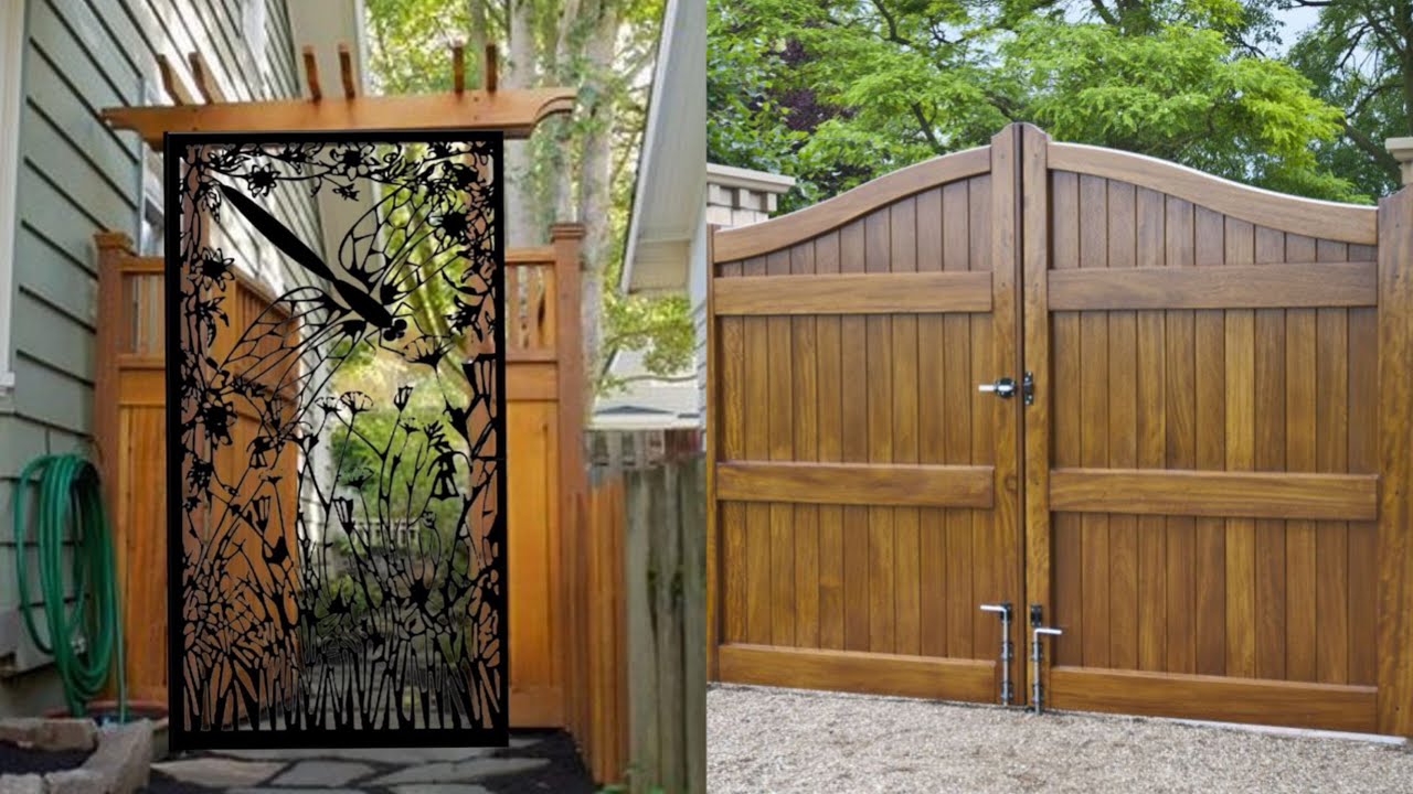 gate wooden ideas | cutting gate design wooden | main gate design ...