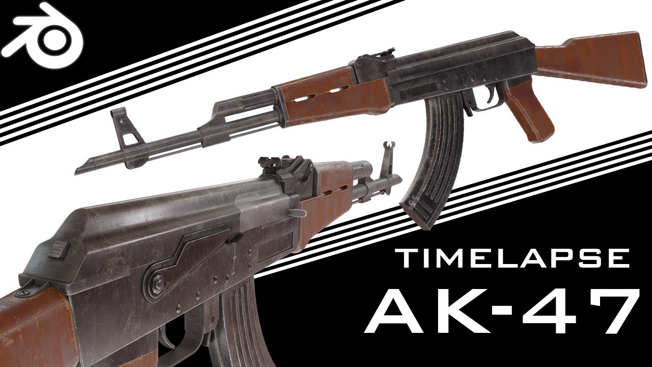 Ak47 Blender Gun Modeling Timelapse Tutorial Youtube