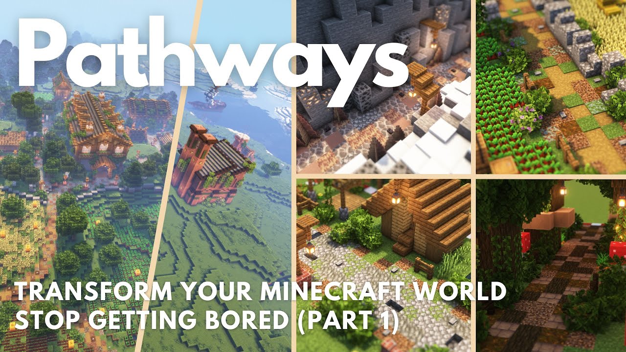 PATHWAYS | Beautify your Minecraft World | Beginners & Advanced - YouTube