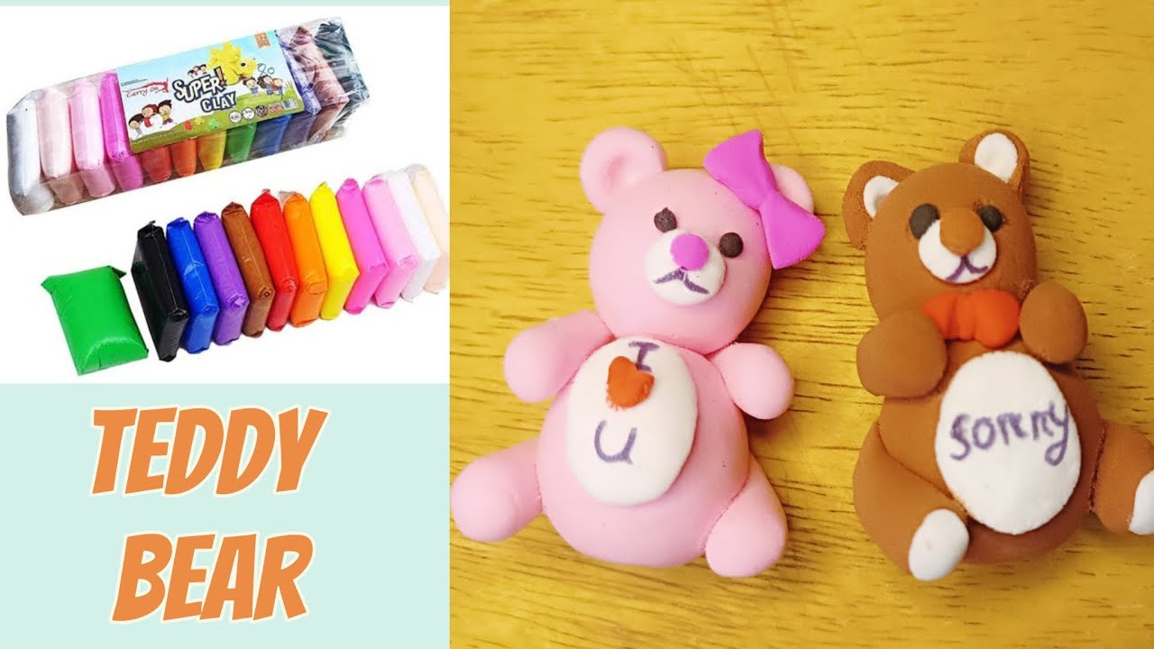 Clay Teddy Bear ।DIY। Simple & easy Clay Craft।Valentines Day Gift ...