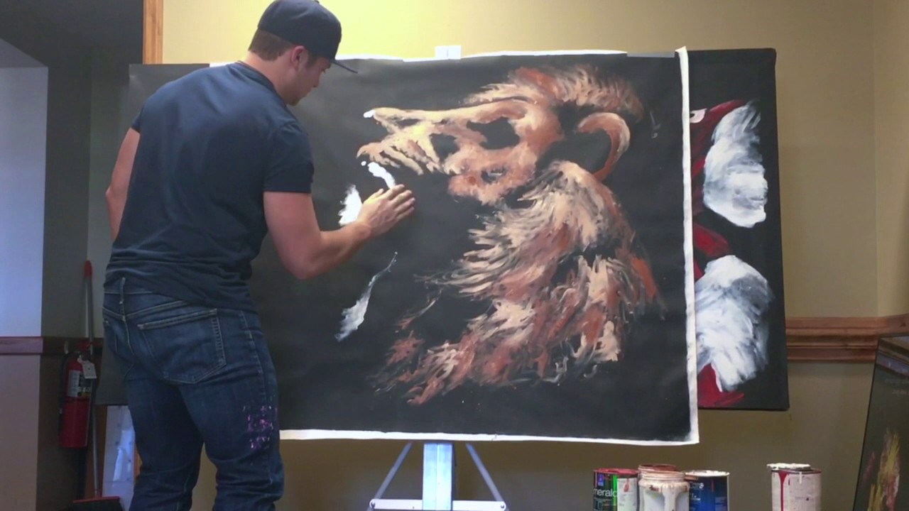Cody Sabol Paints the Lion of Judah - YouTube