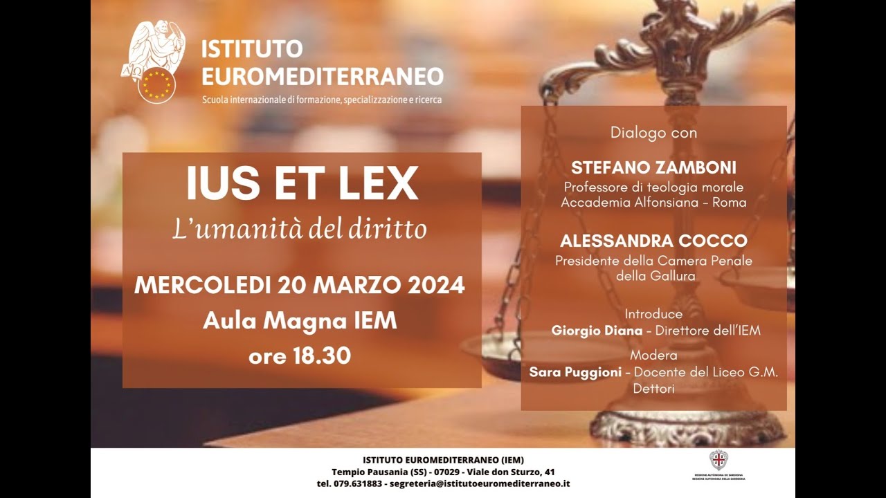 IUS ET LEX l'umanità del diritto - YouTube