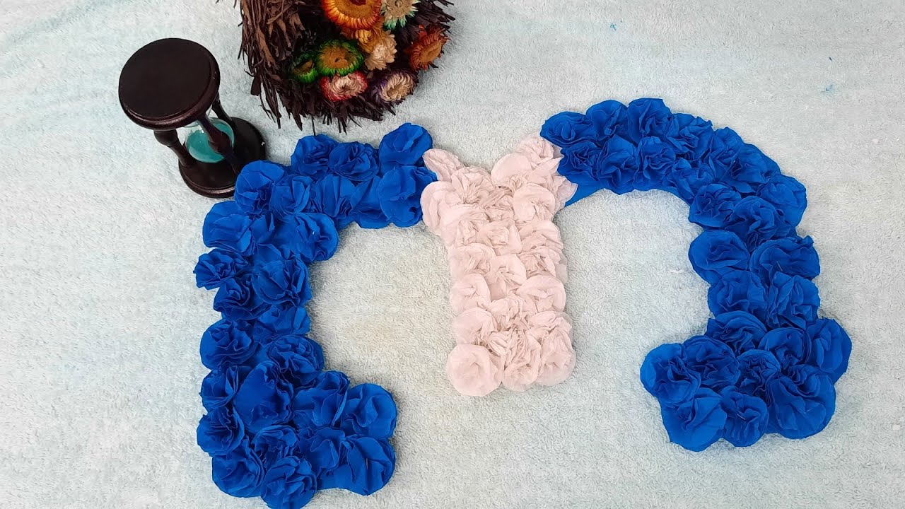 DIY - 3D floral numbers for birthday & anniversary|How to make number 3 ...