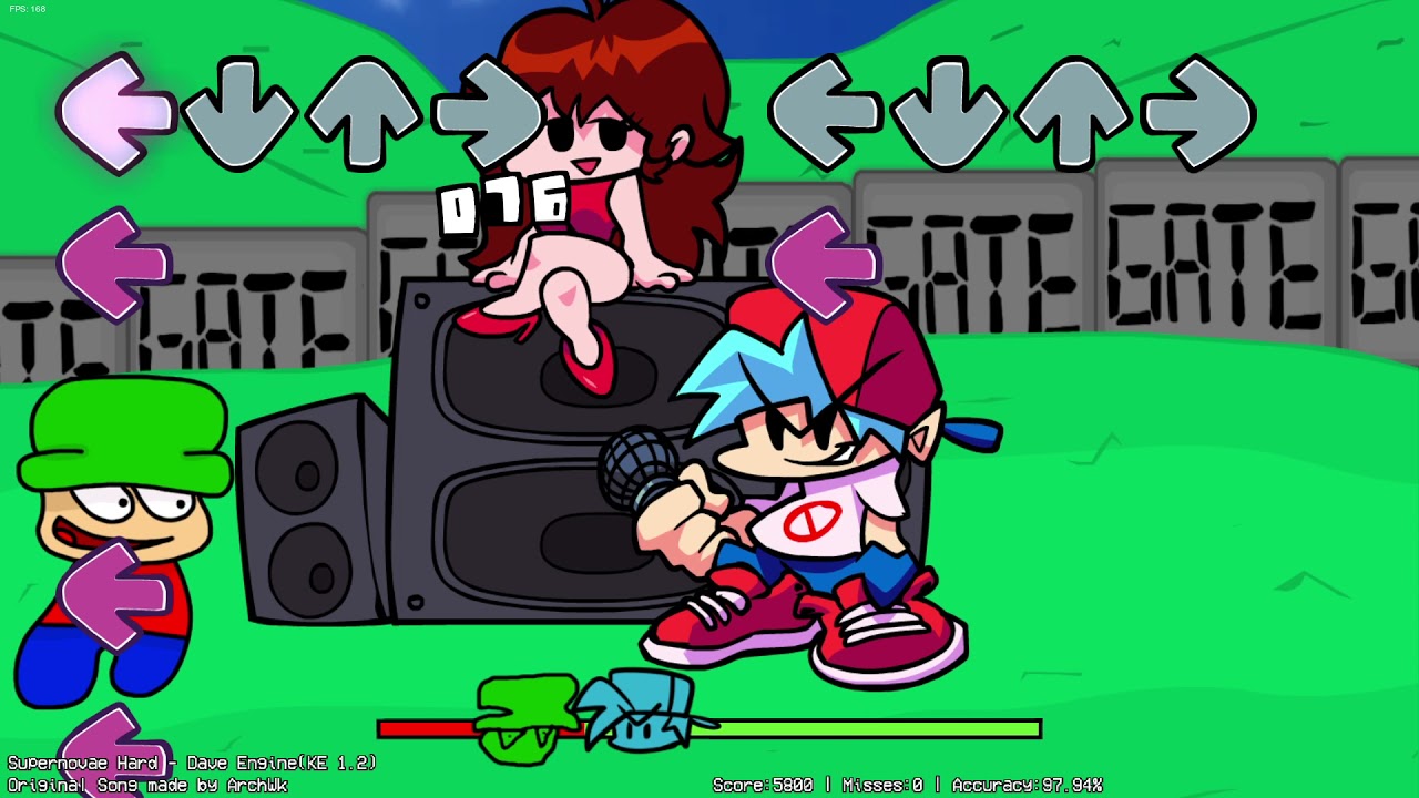 FNF VS Dave and Bambi - supernova hitsound and no hitsound - YouTube