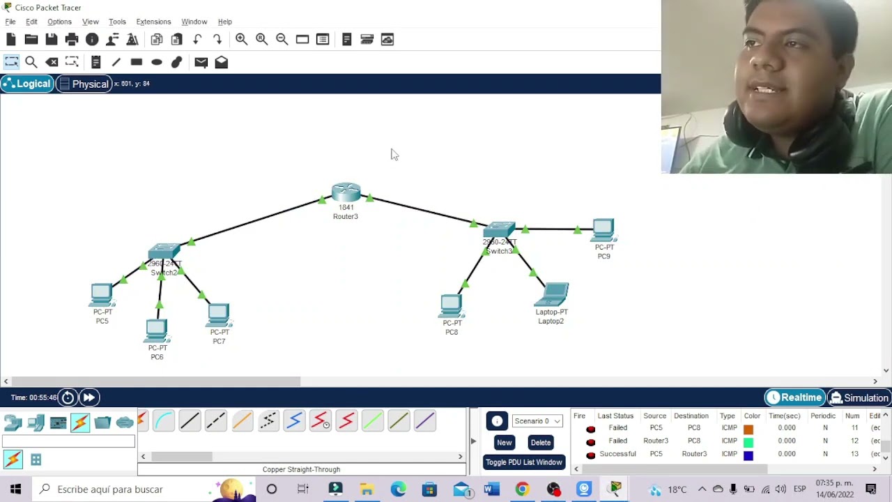 Packet Tracer Red LAN - YouTube