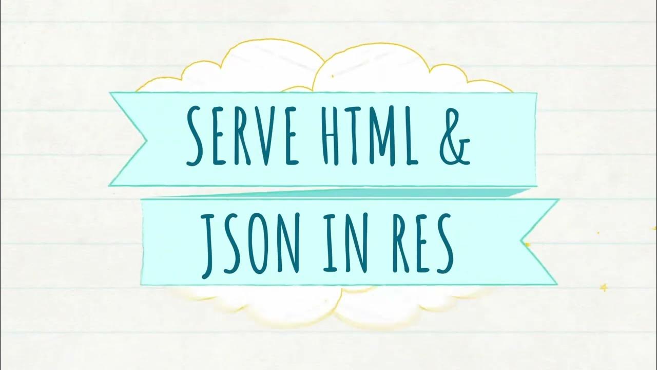 Express JS #3 - How To Send HTML & JSON Data as a Response using Express JS - YouTube