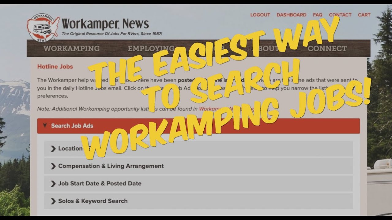 The Easiest Way to Search Workamping Jobs for RVers - New Features on ...