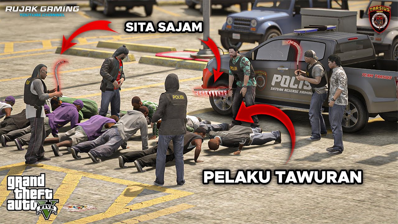 TIM TARSIUS AMANKAN TAWURAN REMAJA! - GTA 5 MOD POLISI INDONESIA - YouTube
