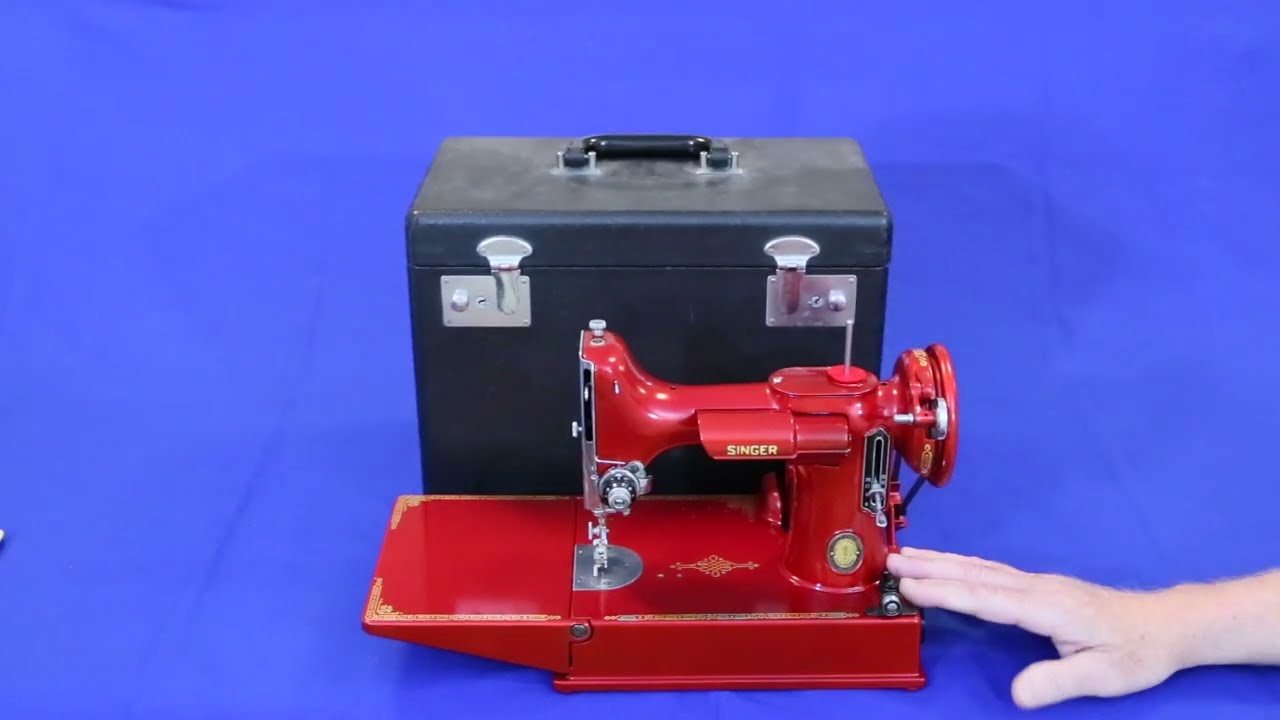 Red Singer Featherweight Case - YouTube