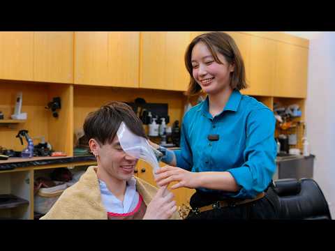 💈(ASMR) She Mastered Every Step: The Ultimate Japanese Barber Experience