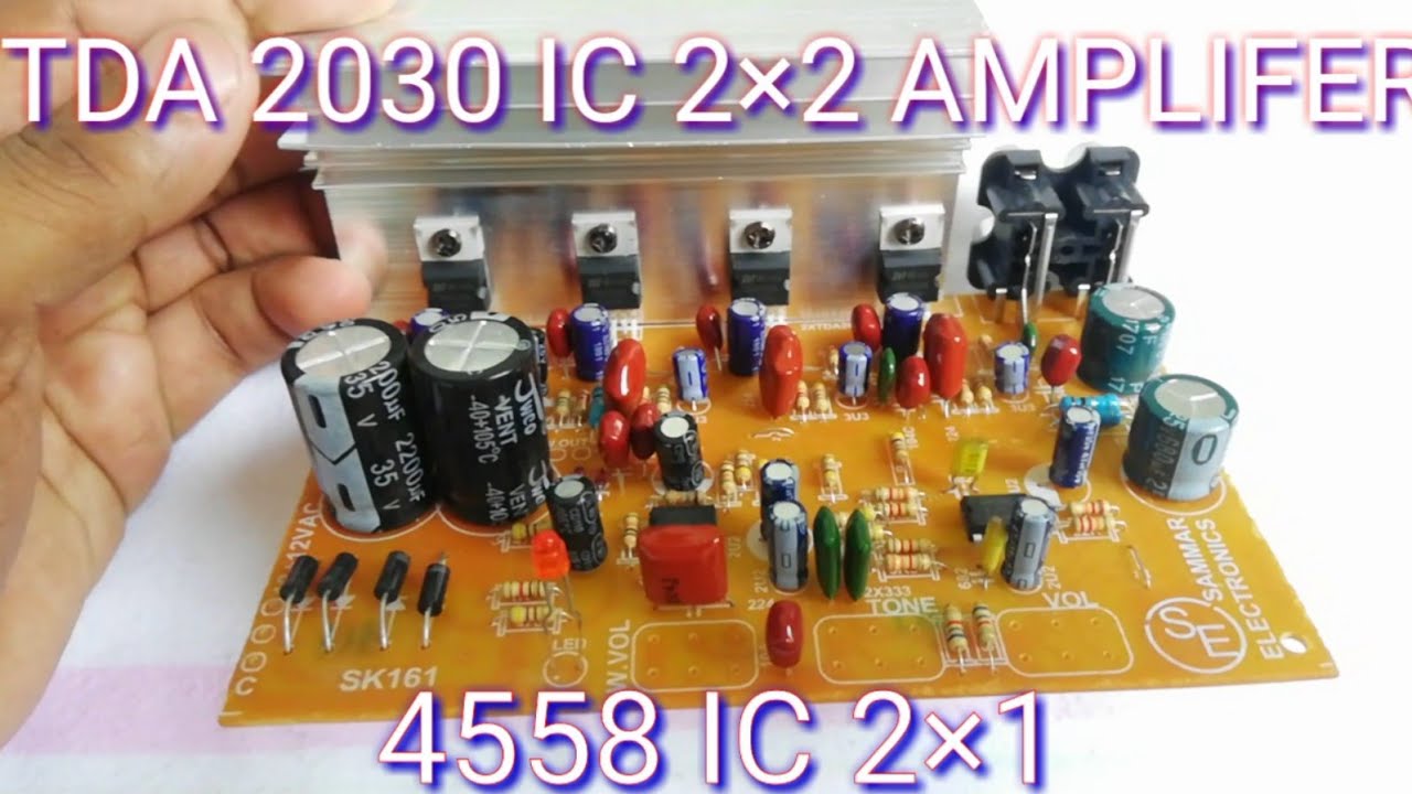 TDA 2030 IC 2×2 Amplifier Ciruit //4558IC 2×1 Woofer And Ton((imran ...
