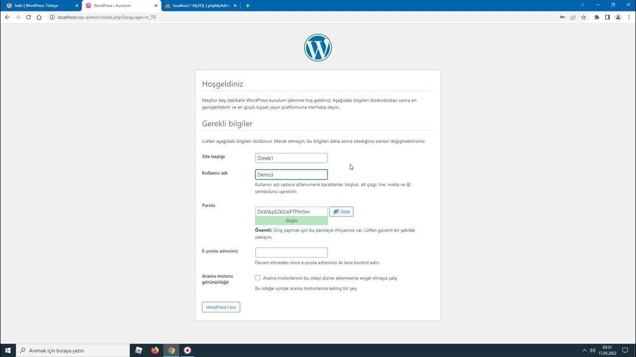Kısaca Wamp Server ile Wordpress kurulumu... - YouTube
