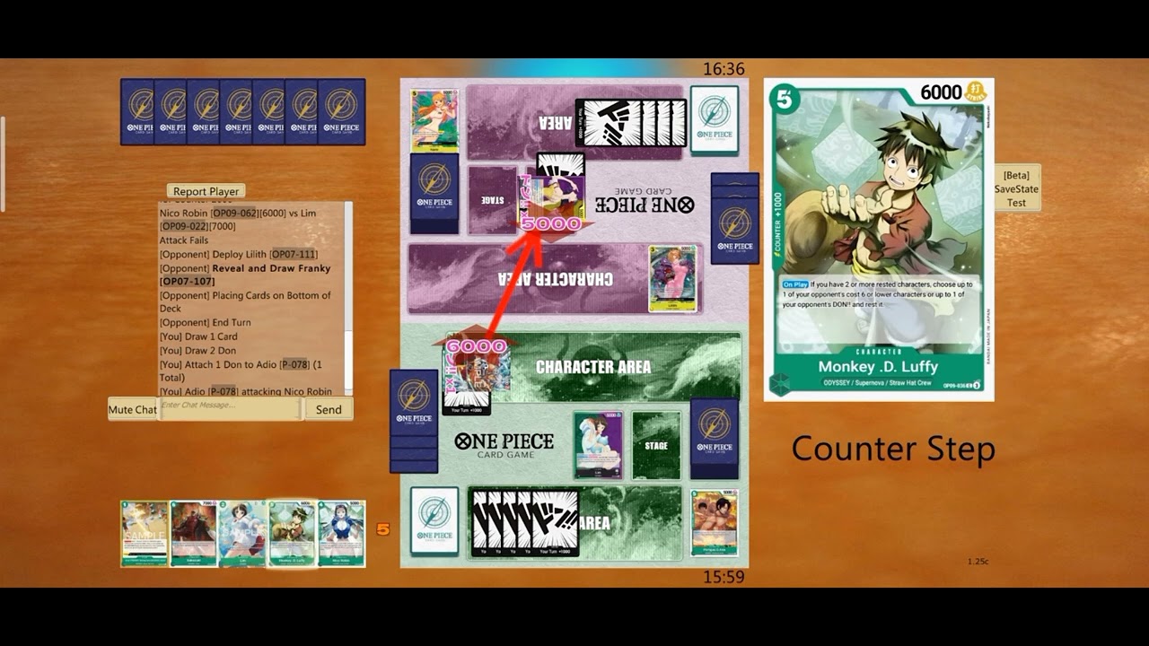 Playing OPTCGSim Part 8 (Lim gp OP09 vs Robin py OP09) - YouTube