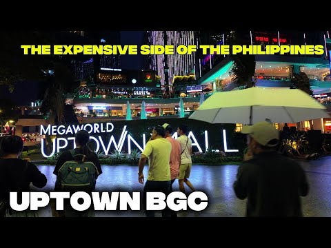 Rainy Walk in The RICH Side of the Philippines, UPTOWN BGC | Best Spot ...