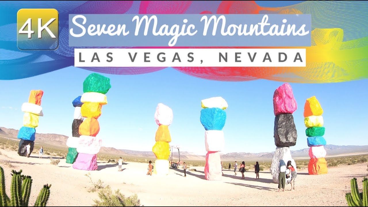 [⁴ᴷ⁶⁰] Seven Magic Mountains Walk Tour and Overview | Las Vegas, NV ...