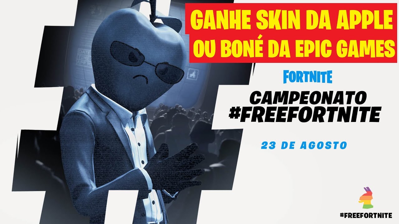 COMO GANHAR SKIN DA APPLE (MAÇA) E O BONE NO CAMPEONATO FREEFORTNITE ...