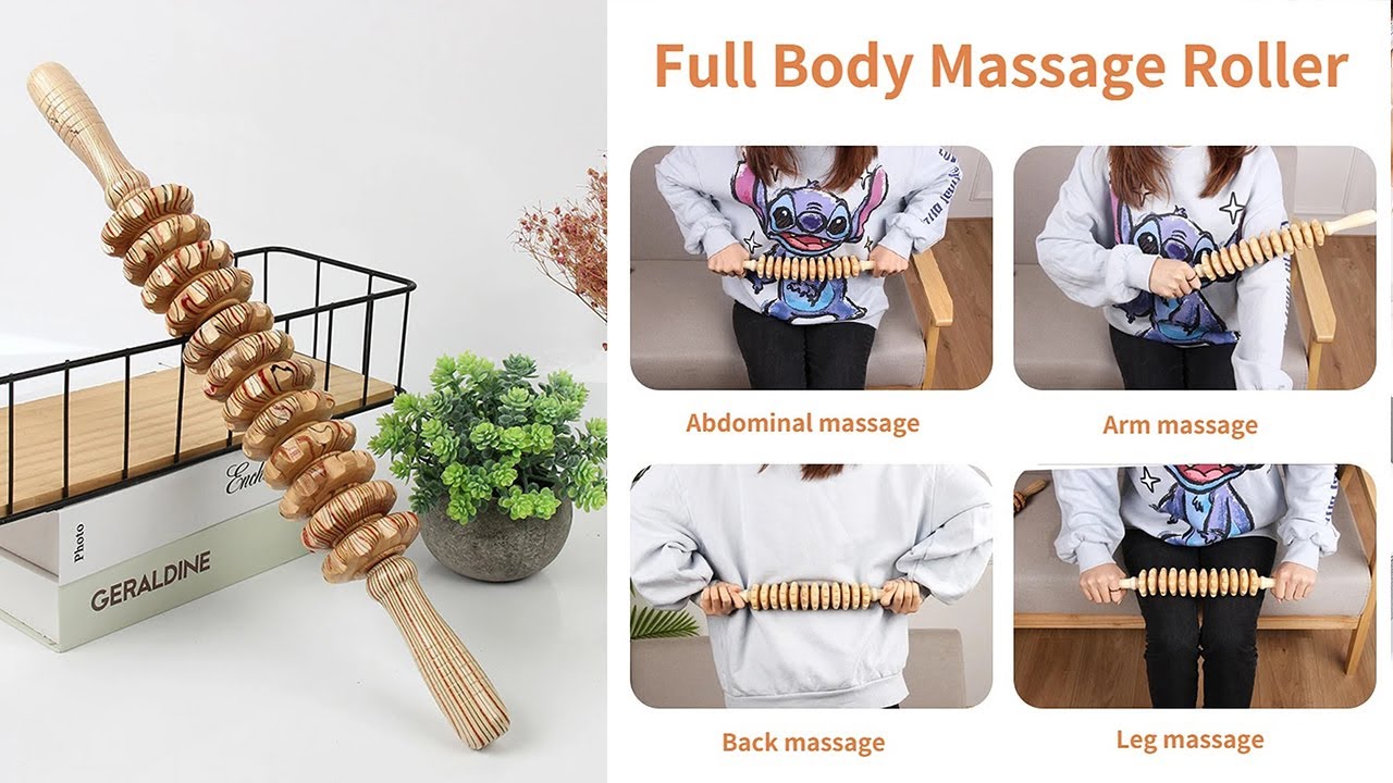 Wood Bendable Massage Roller | Wooden Therapy Massager Tool - YouTube