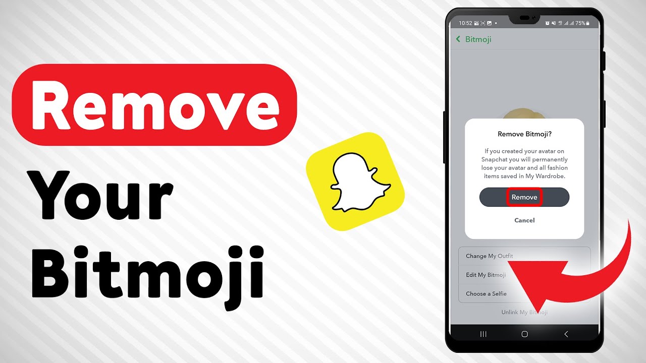 How To Remove Your Bitmoji From Snapchat - Full Guide - YouTube