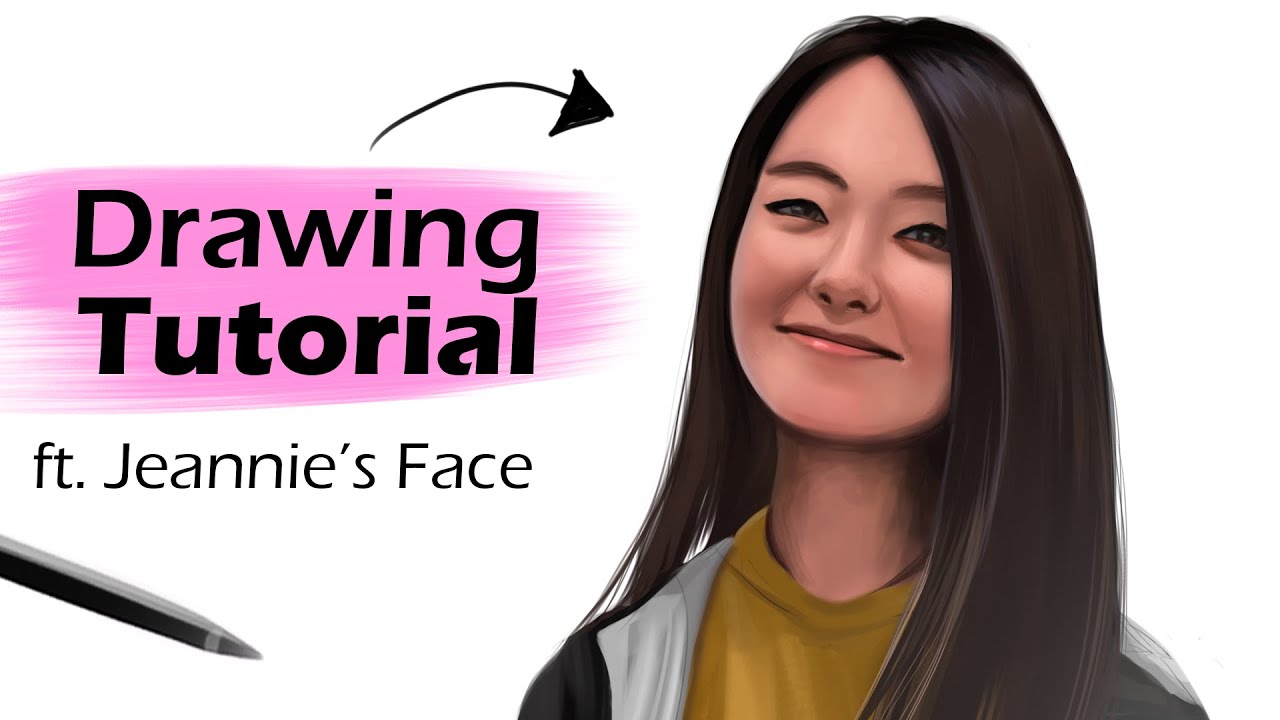 How to Draw Realistic Portraits | Digital Art Tutorial (PotasticP ...