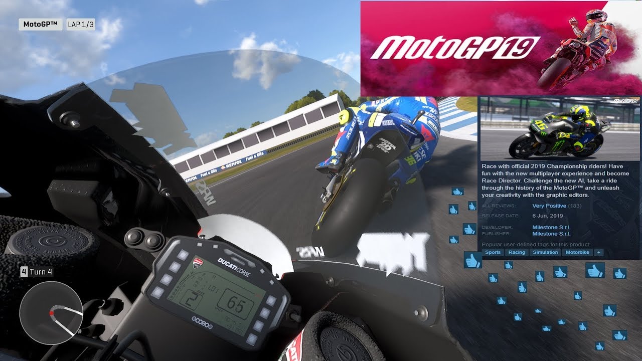 + MotoGP™19 + REVIEW / Let's Play + Great Motorbike Motorcycle ...