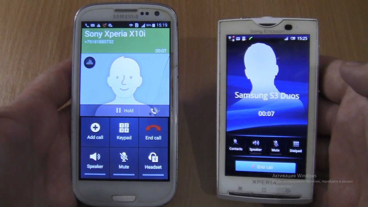 Incoming call & Outgoing call at the Same Time Sony Xperia X10i+Samsung ...