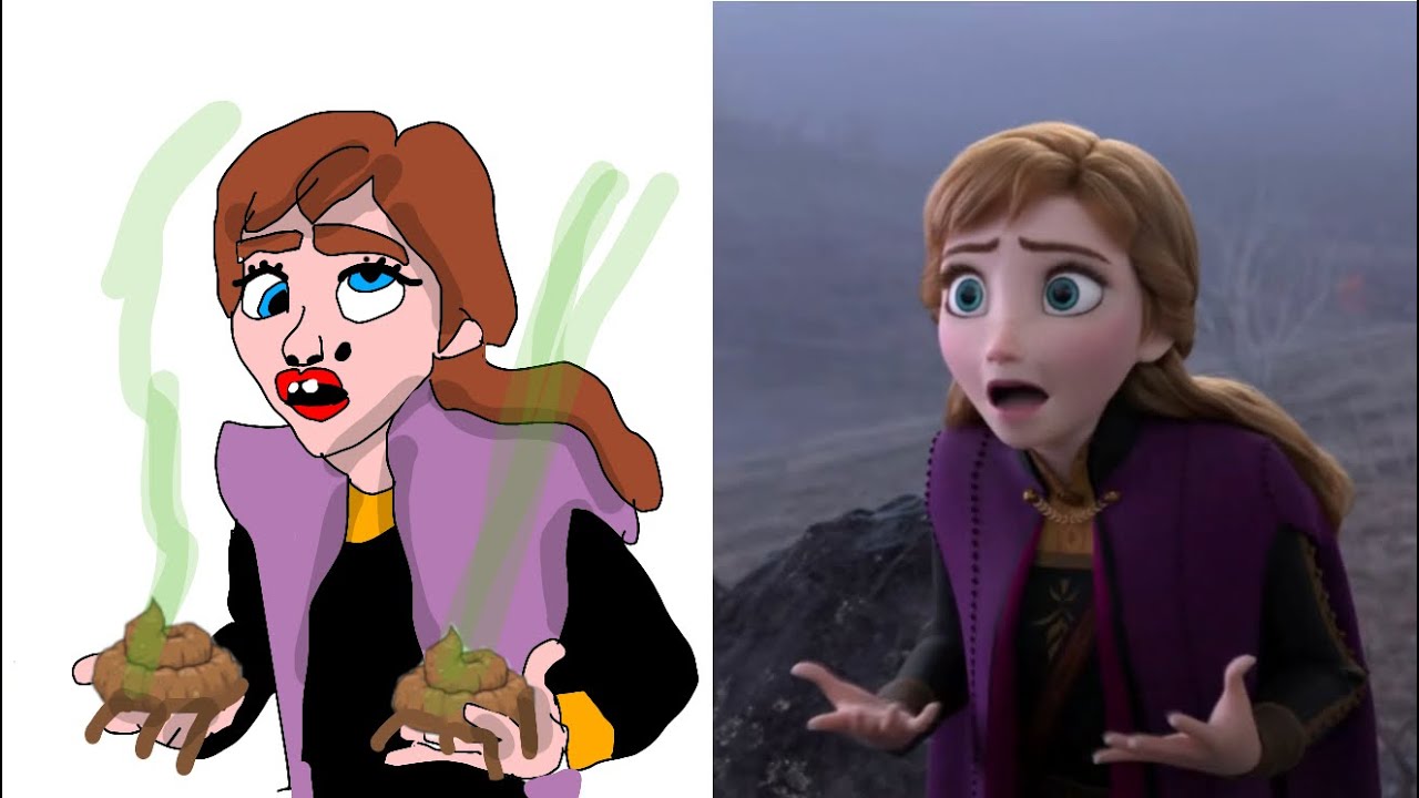 Frozen 2 Elsa funny Drawing memes -Try not To laugh - YouTube