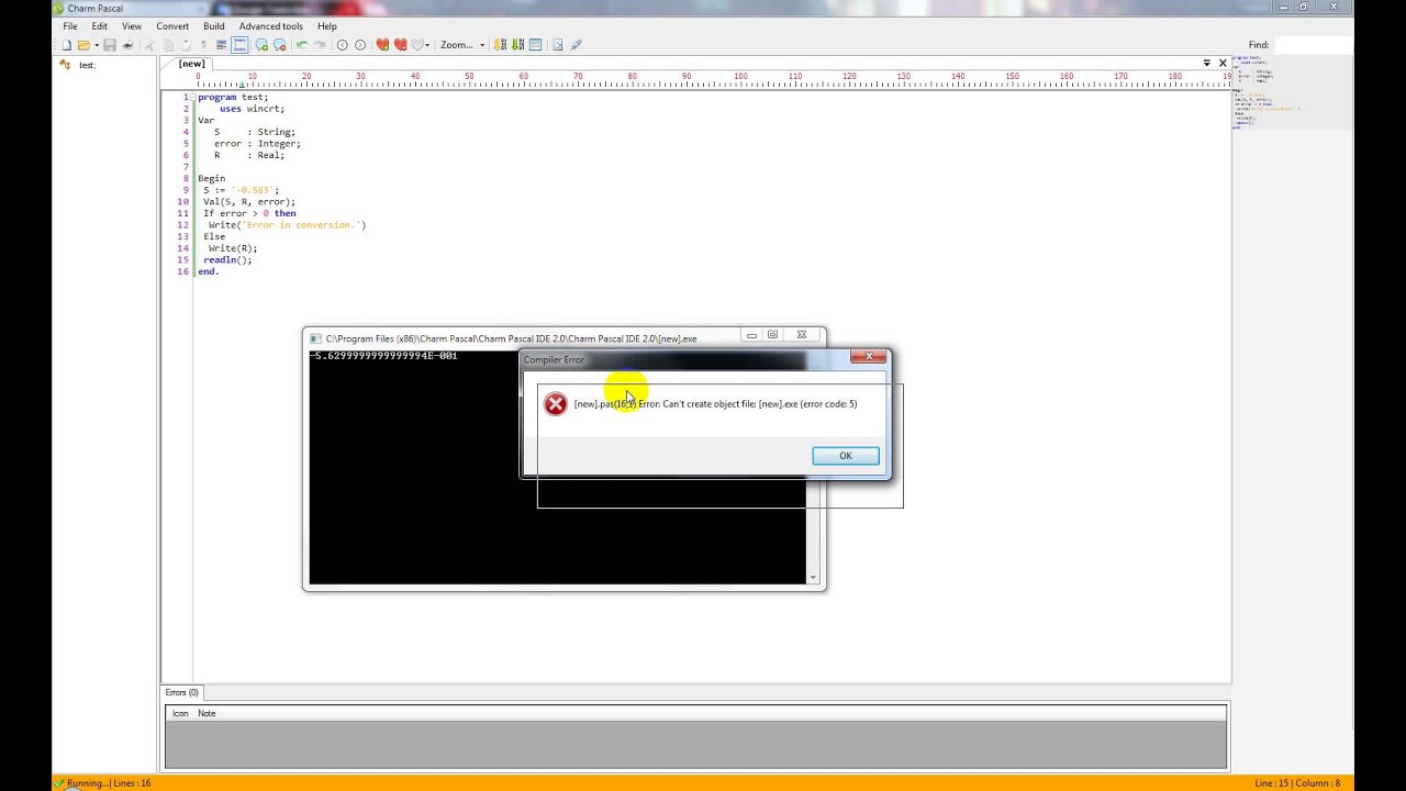 Charm Pascal IDE تقديم ل - YouTube