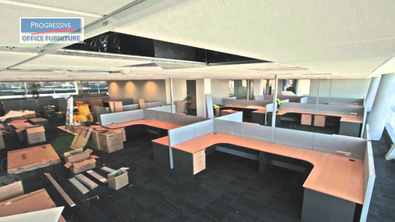 Progressive Office Furniture fitout - YouTube