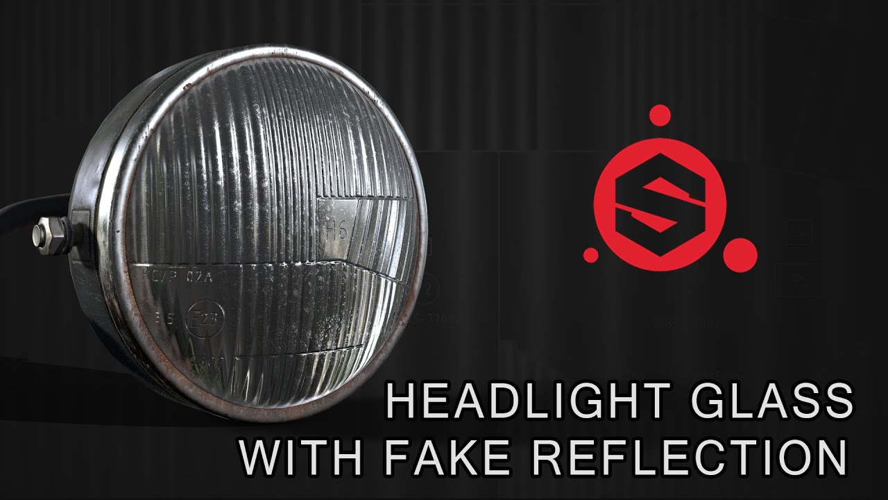 Fake reflection on lowpoly headlight model in Substance Painter - YouTube