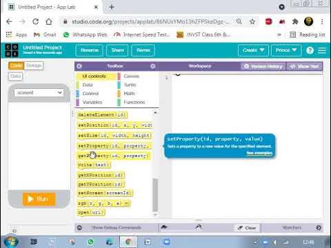 How to change background color and insert image in app lab in code.org ...