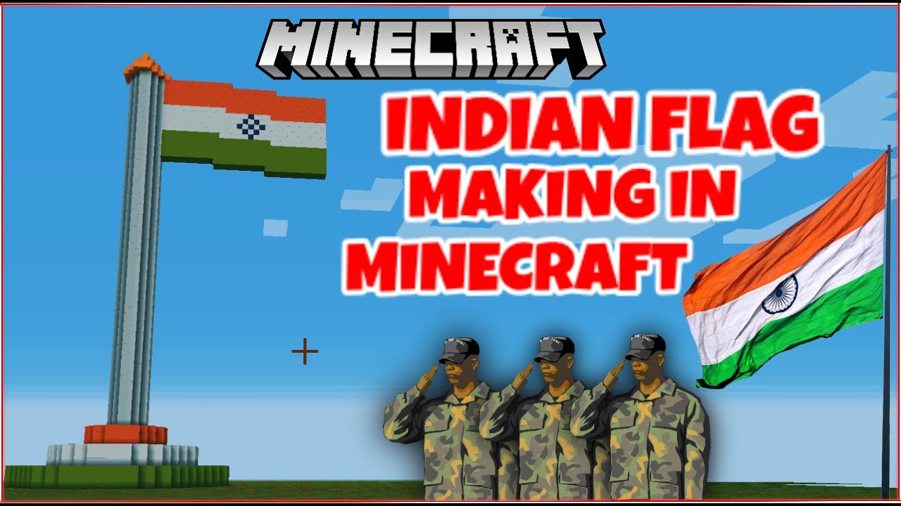 || MINECRAFT || INDIAN FLAG MAKING IN MINECRAFT || #minecraft # ...
