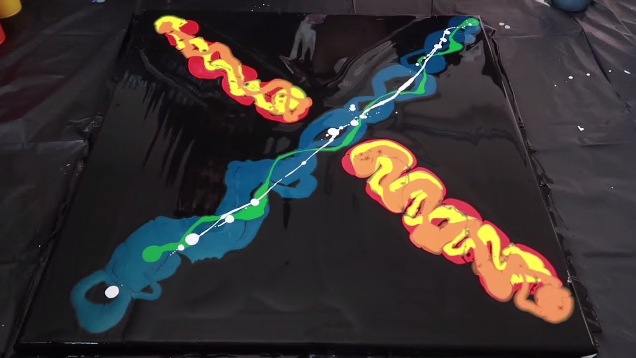 Large Canvas| Dutch Pour| Acrylic - YouTube