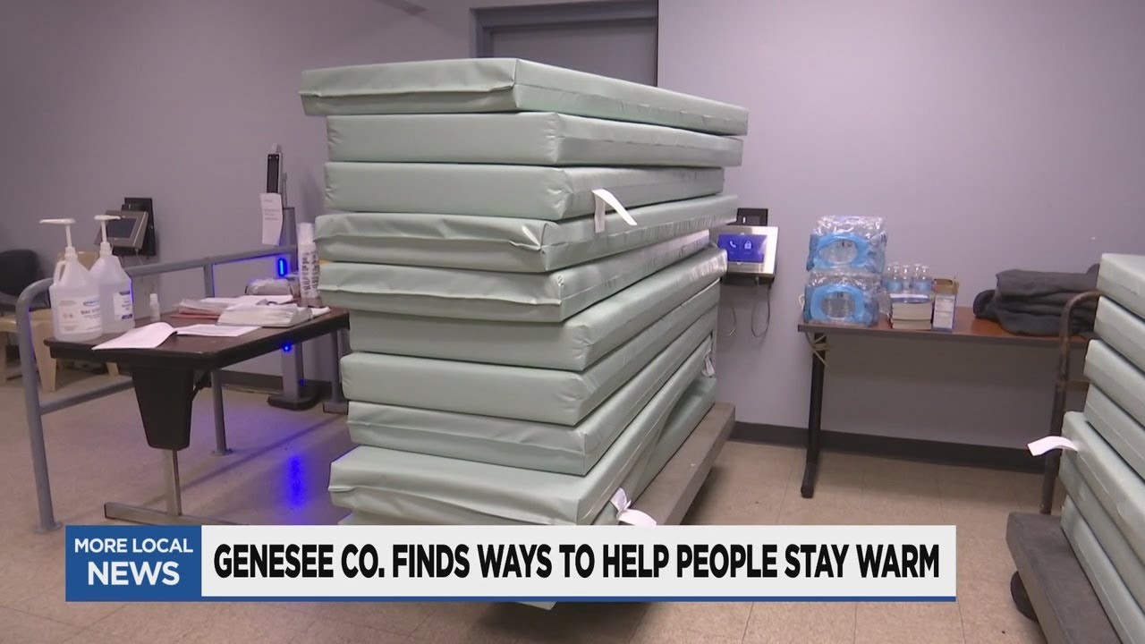 Genesee Co. Jail lobby used as an overflow shelter - YouTube