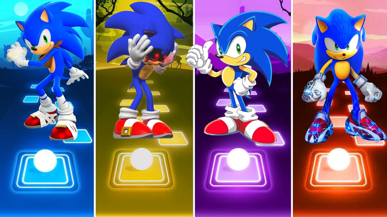 Sonic Boom 🆚 Sonic Exe 🆚 Sonic X 🆚 Sonic Prime || Tiles Hop Gameplay 🎯🎶 ...