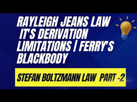 Rayleigh Jeans law| it's derivation| limitations|ferry's blackbody ...