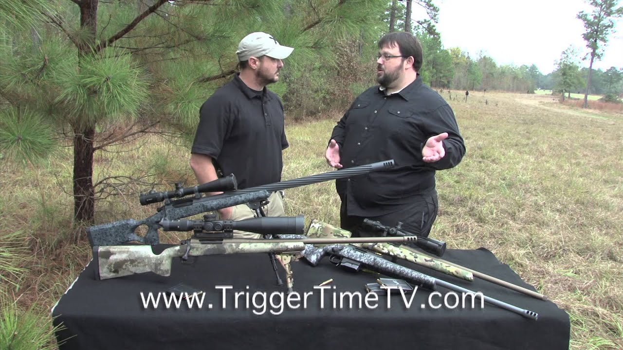 Jim Gilliland of Shadow 6, talks customs rifles with Tooter Meredith of ...