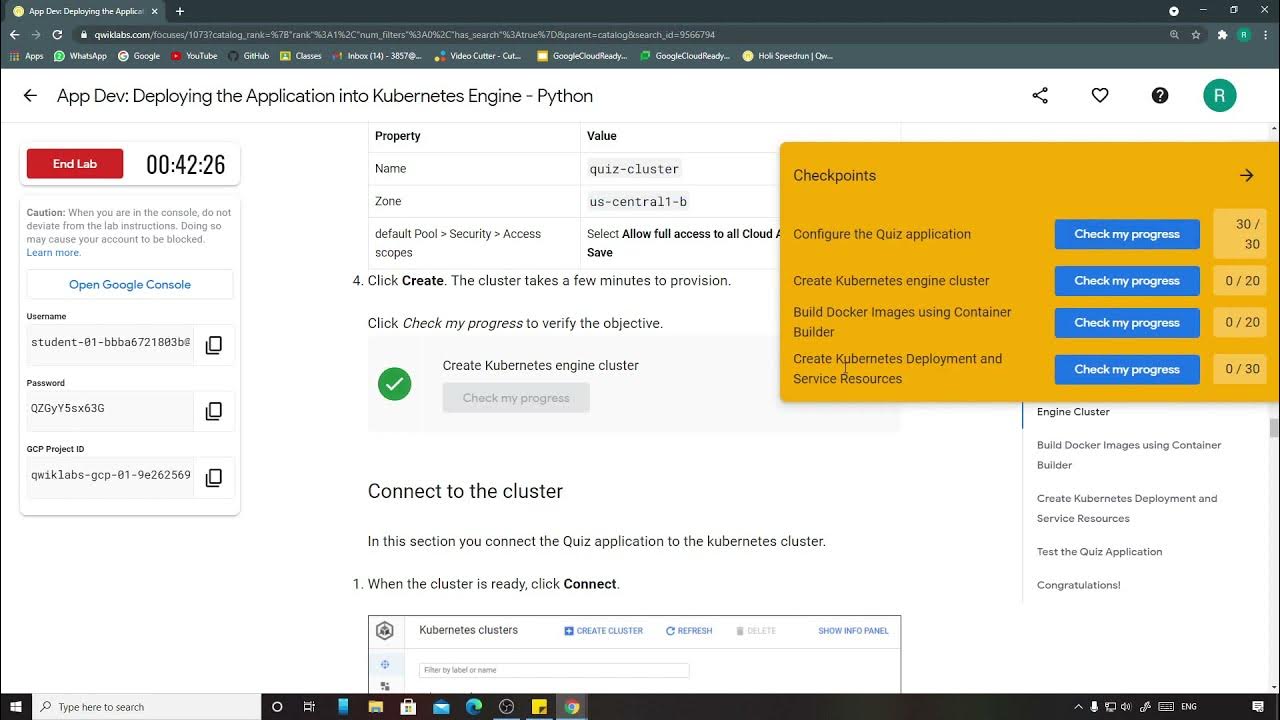 App Dev: Deploying the Application into Kubernetes Engine - Python ...