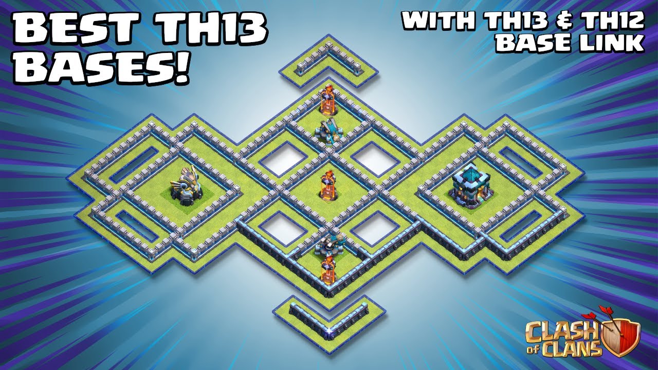 NEW Best! Town Hall 13 Base (ANTI YETI) - With TH12/TH13 BASE LINK ...