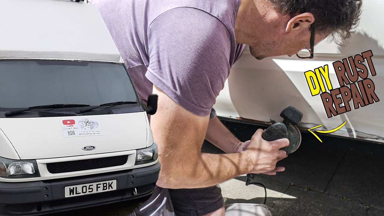 DIY Rust Repair - EASY NO WELDING!!! JUST van build Ford Transit - YouTube